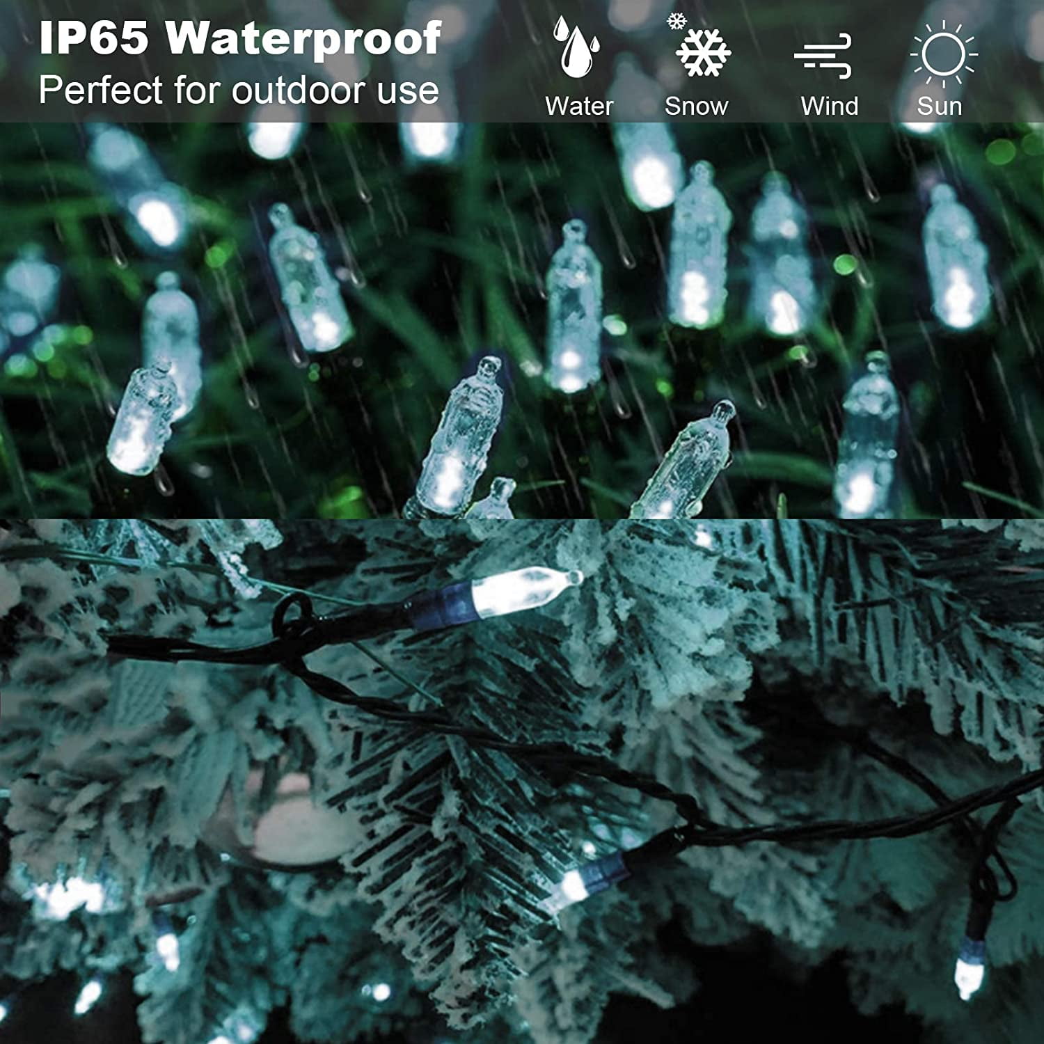 SHIQI-Christmas Lights, Battery Operated String Lights 18ft 50 LED Mini ...