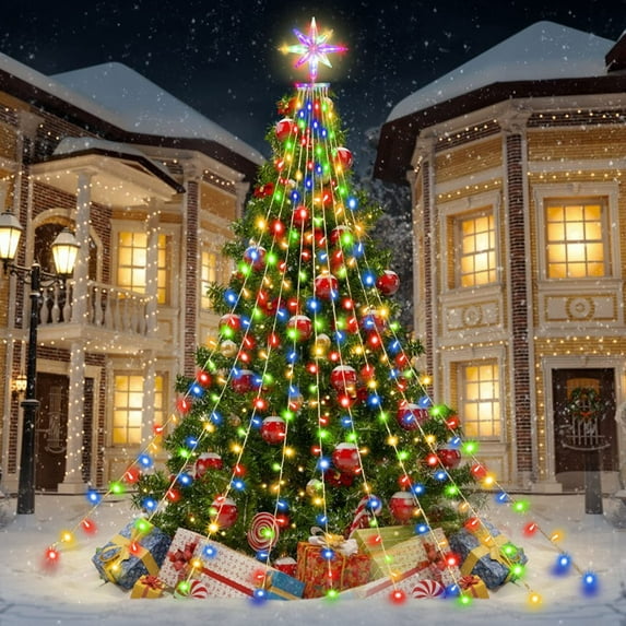 SHIQI-Christmas Lights Dipper Star String Lights 8 Modes & Waterproof ...