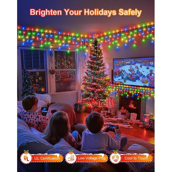 SHIQI-Christmas Lights Outdoor, 53 FT 486 LED Christmas Lights for ...