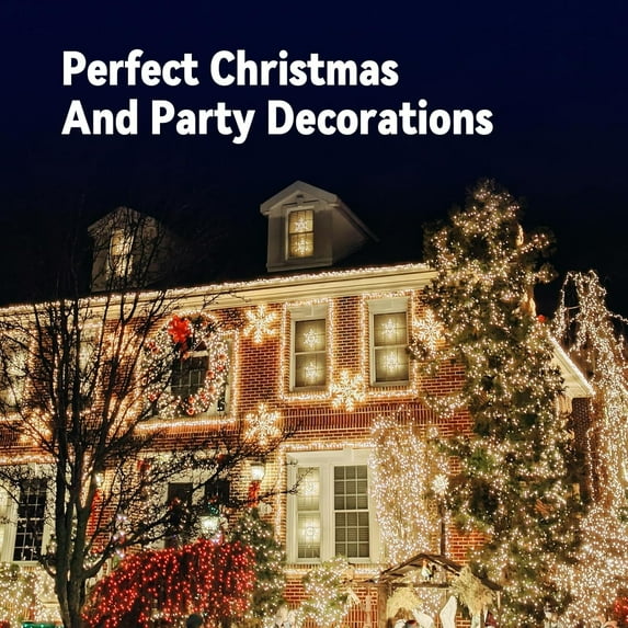 SHIQI-Clear Christmas Lights 100 Count, 21ft Warm White Christmas Tree ...