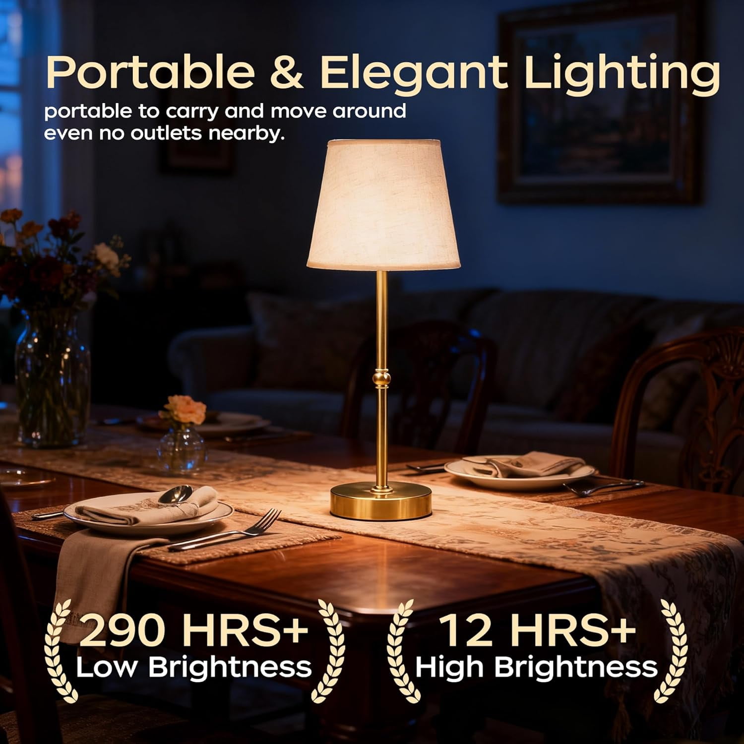 SHIQI-Cordless Table Lamp Rechargeable, LED Table Lamps with Touch ...