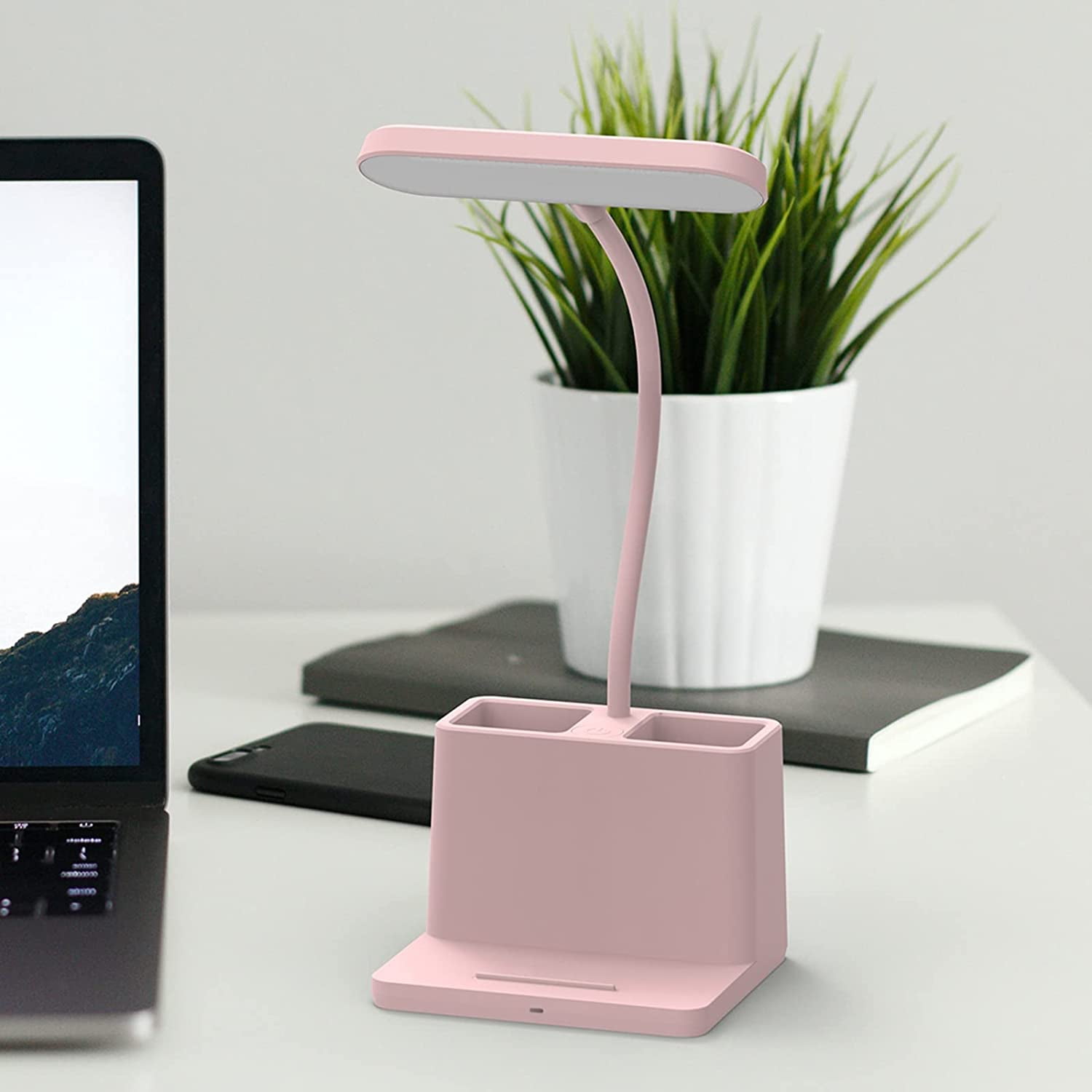 SHIQI-Cute Desk Lamp, Pink Table Light for Women, Teen Girls ...