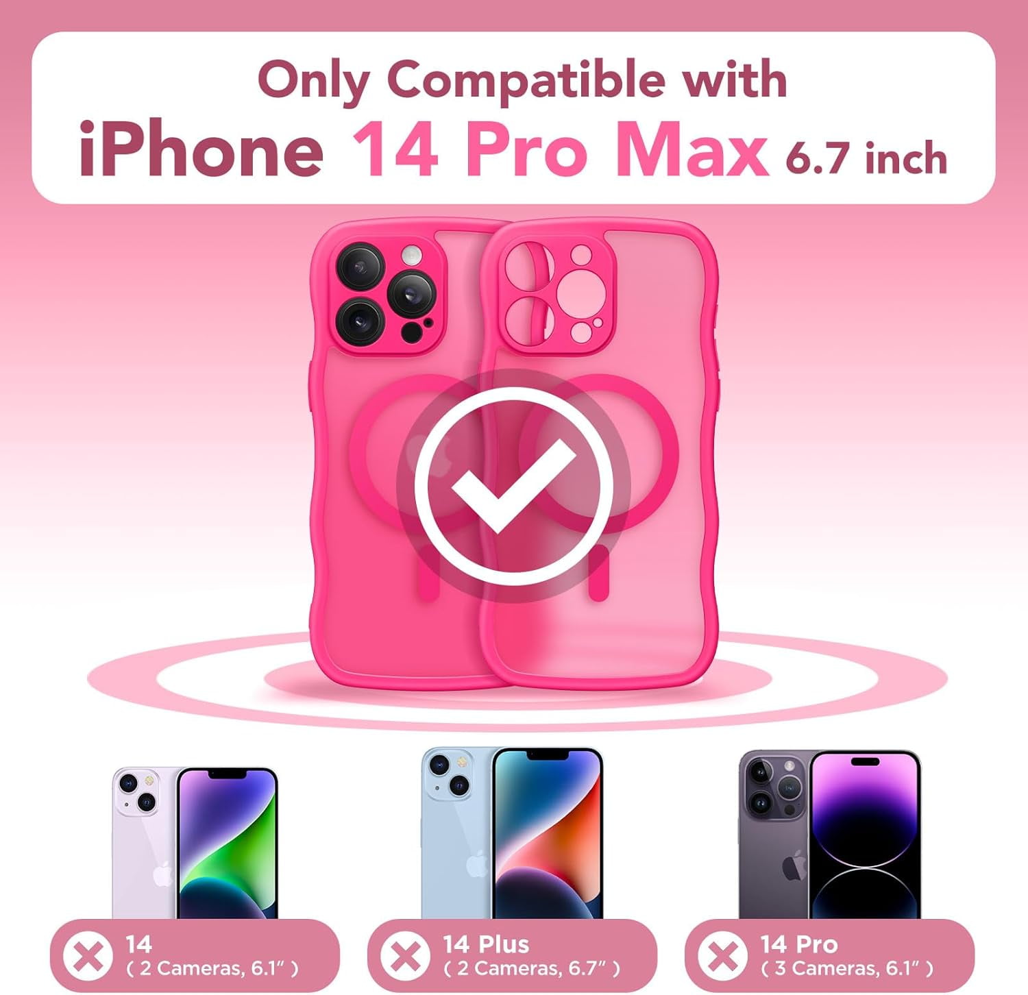 SHIQI-Cute for iPhone 14 Pro Max Case, Compatible with MagSafe, [Curly ...