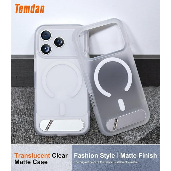 SHIQI-Designed for iPhone 17 Pro Case, [Built-in Invisible Kickstand ...