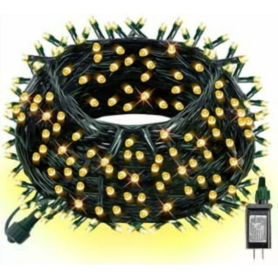 SHIQI-Extra Long Christmas Tree Lights 197FT 600 LED Connectable 8 ...