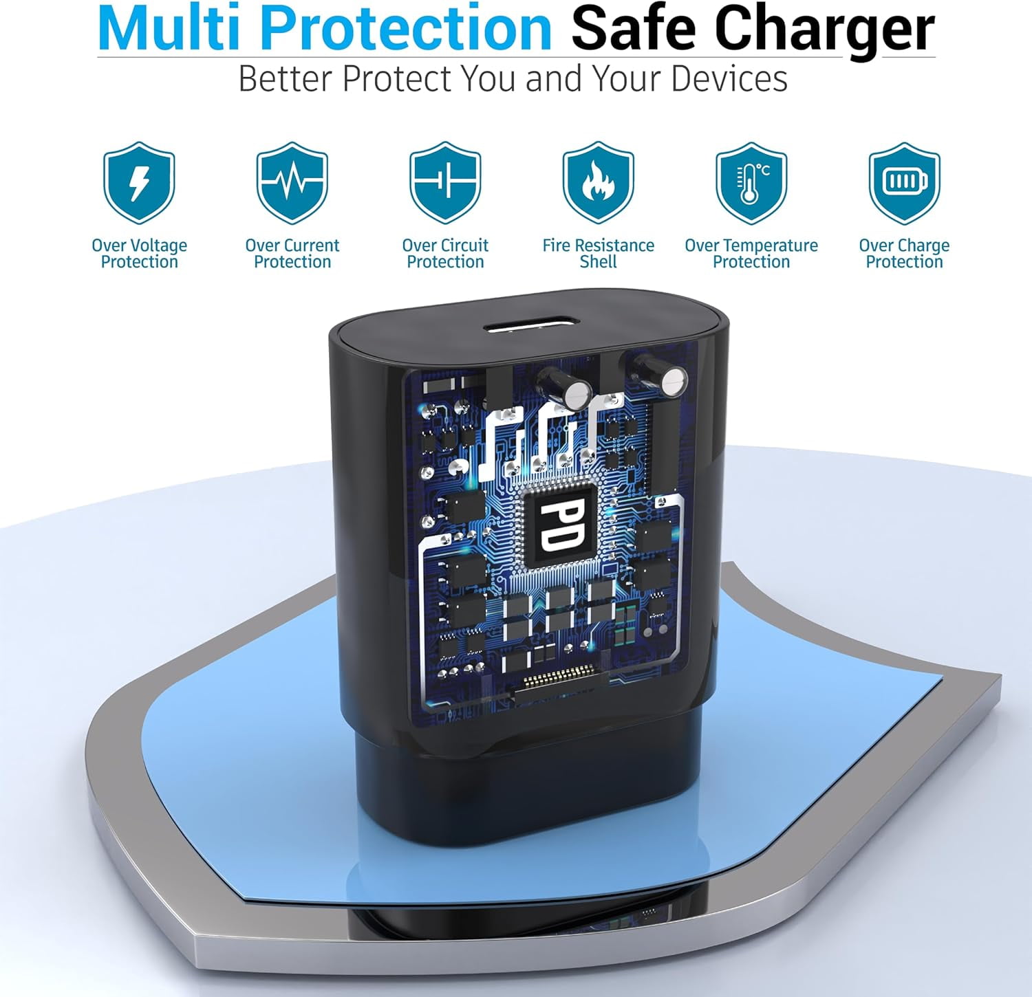 SHIQI-Galaxy S25 S24 USB C Charging Block 25W PD Super Fast Charger ...