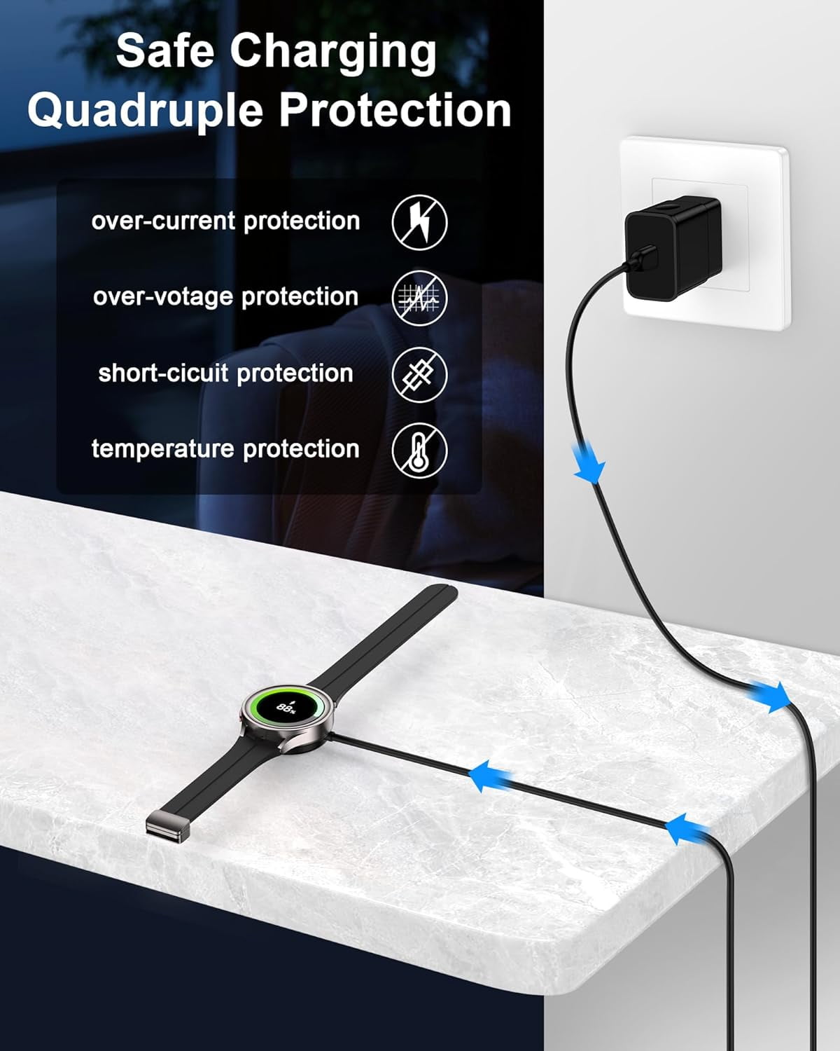 SHIQI-Galaxy Watch Charger USB-C Compatible with Samsung Watch8 Classic ...