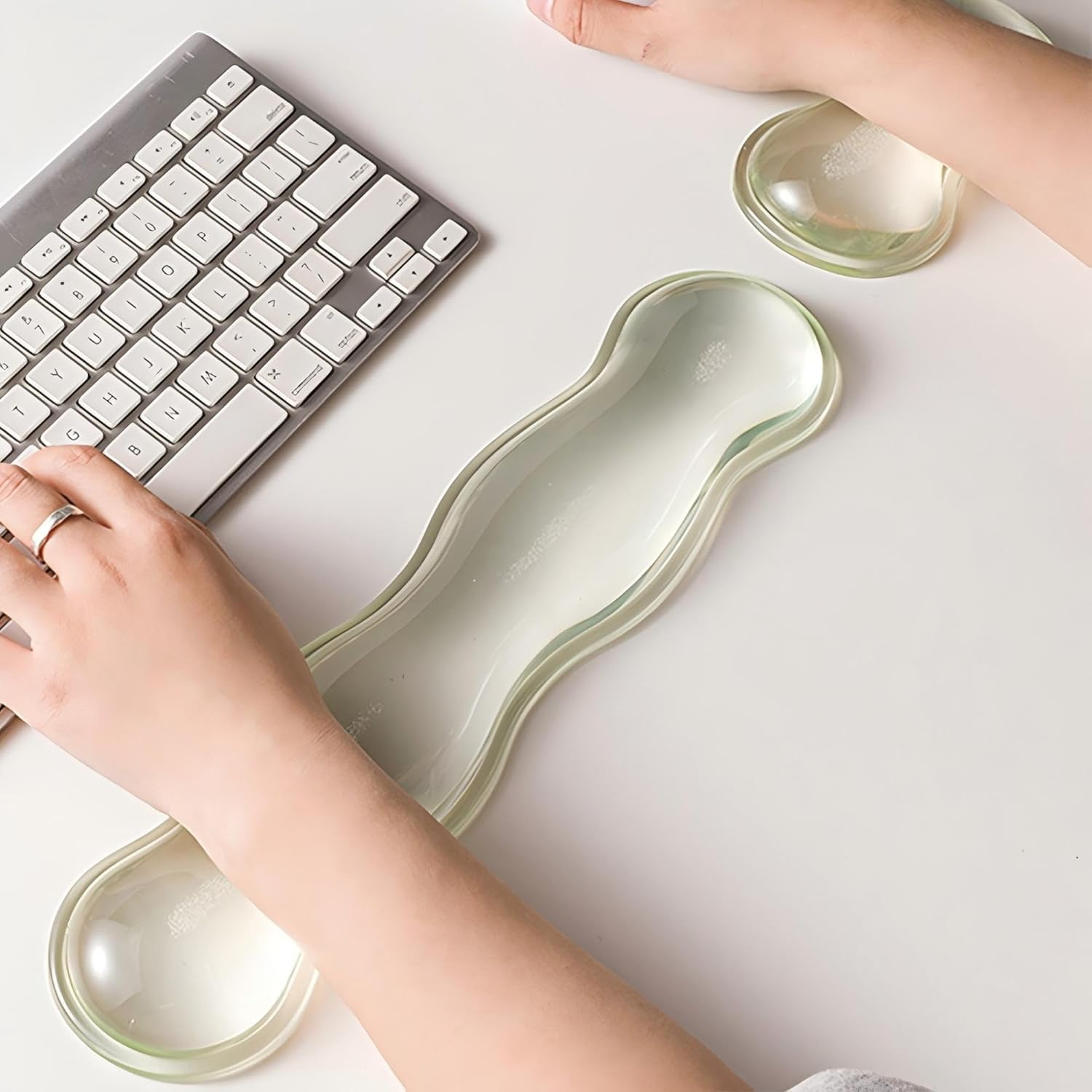 SHIQI-Gel Keyboard Wrist Rest Set, Clear Wrist Rest for Keyboard and ...