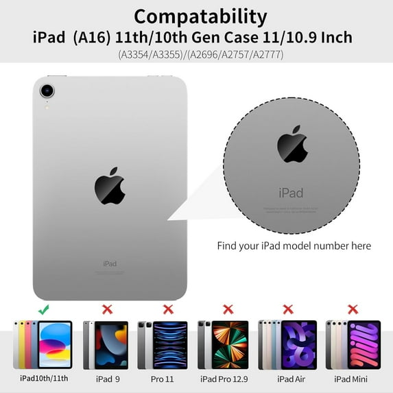 SHIQI-Keyboard Case for iPad (A16) 11th Generation 11 Inch 2025, iPad ...
