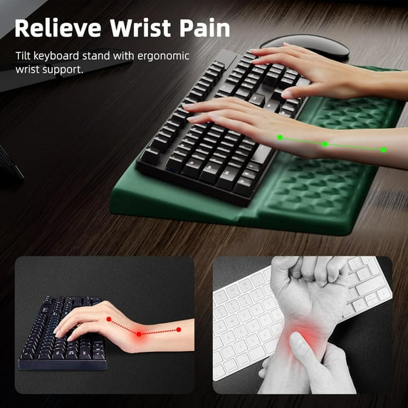 SHIQI-Keyboard Wrist Rest Pad, Comfy Ergonomic Keyboard Stand Riser ...