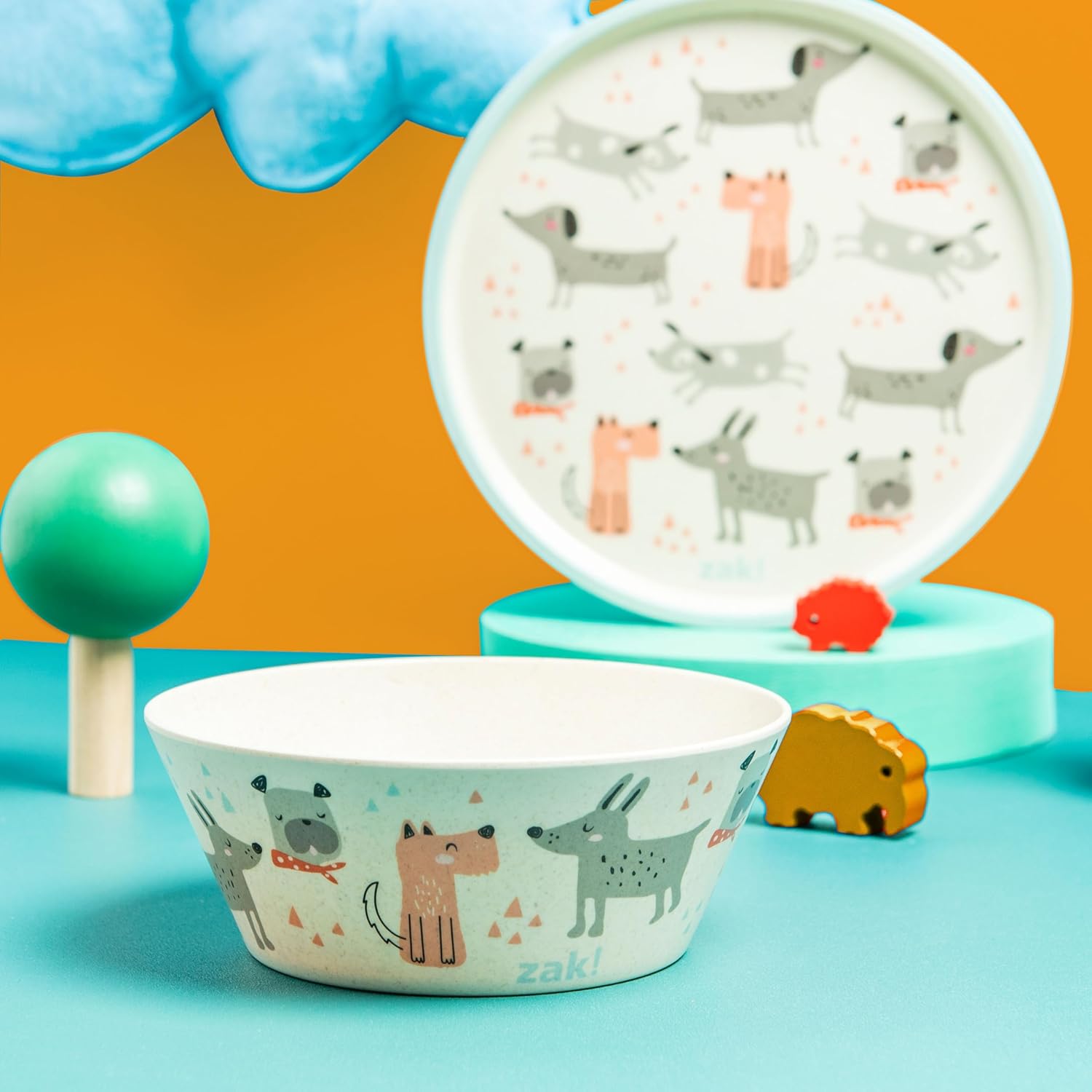 SHIQI-Kids Dinnerware Set 3 Pieces, Durable and Sustainable Melamine ...