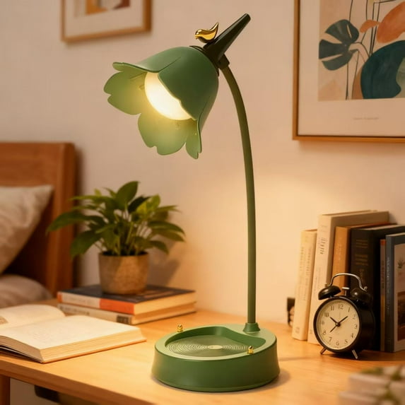 SHIQI-LED Desk Lamp Cordless Table Light Adjustable Gooseneck Dimmable ...