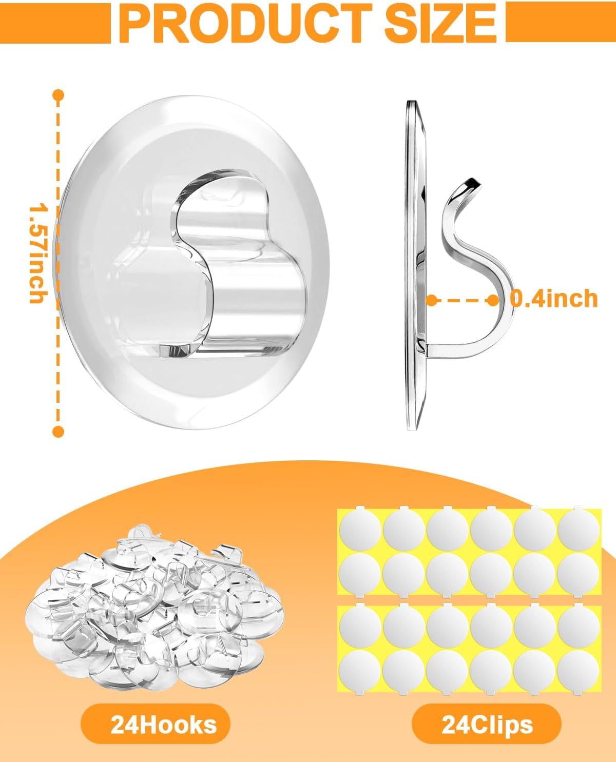 SHIQI-Light Clips for Outside String Lights: 48 Pack Adhesive Hooks for ...