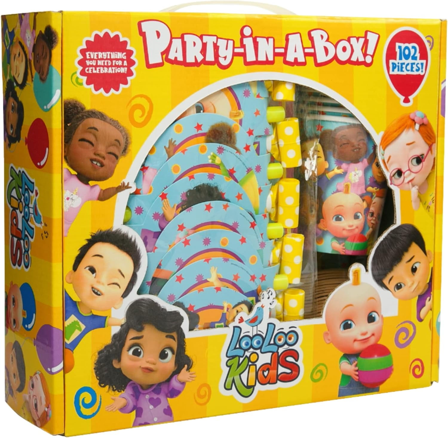 SHIQI-LooLoo Kids Party-In-A-Box - Complete Kids Party Decorations Kit ...