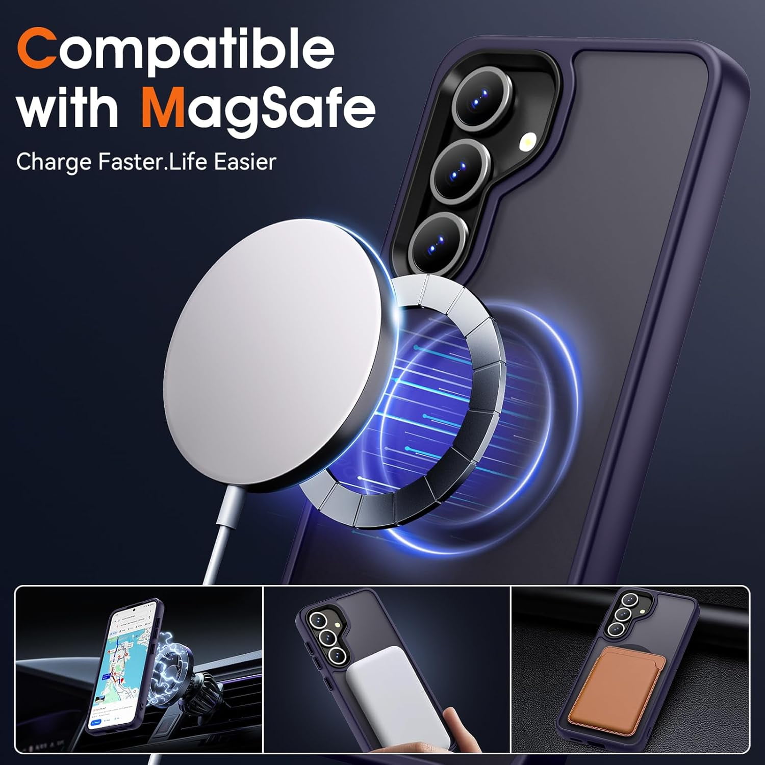 SHIQI-Magnetic for Galaxy A17 Case Matte, A17 Phone Case Compatible ...