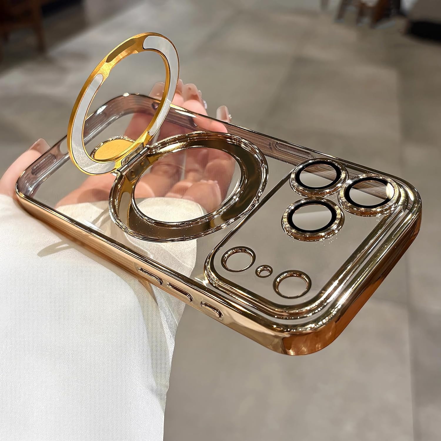 SHIQI-Magnetic Invisible Stand for iPhone 17 Pro Case 6.3" Compatible ...