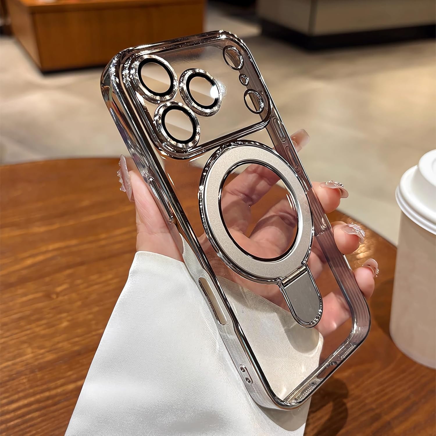 SHIQI-Magnetic Invisible Stand for iPhone 17 Pro Max Case 6.9 ...