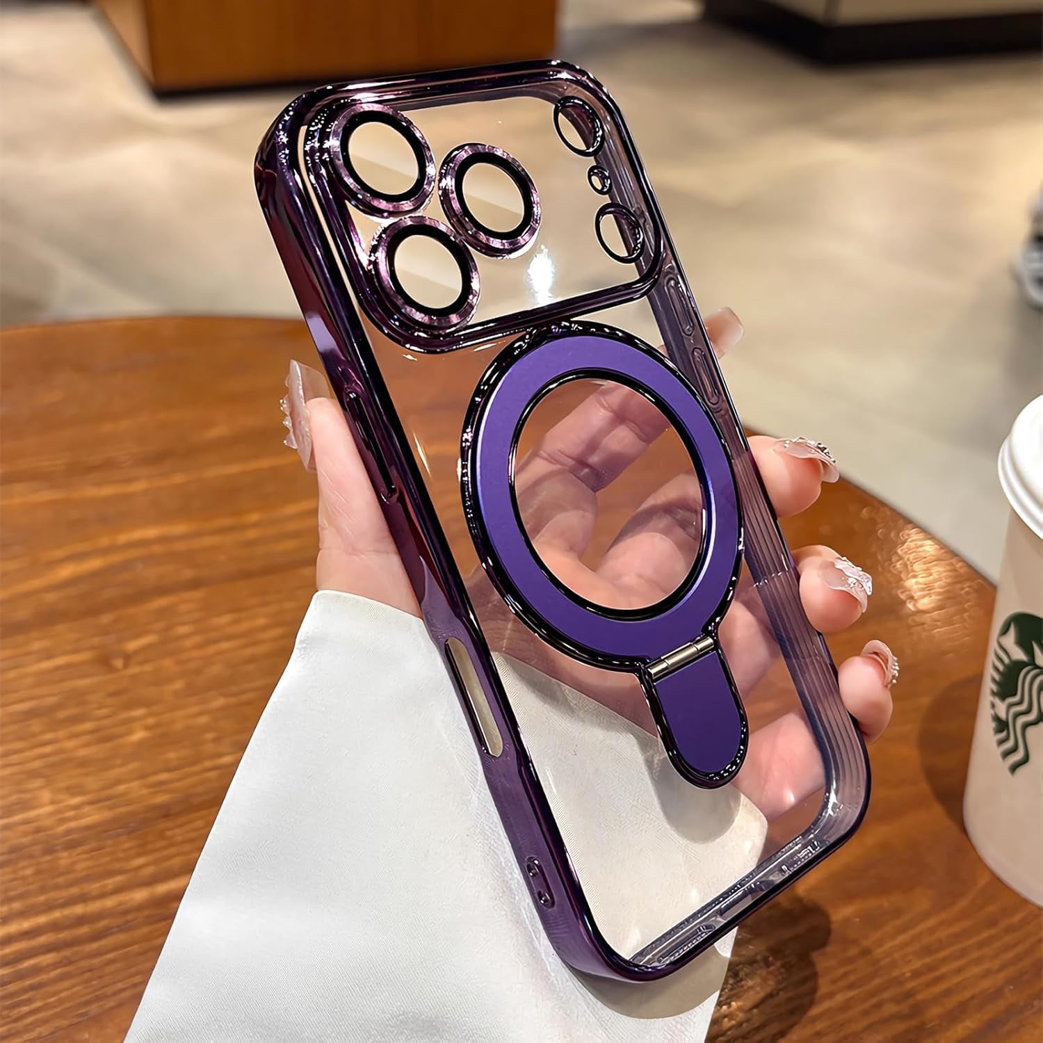 SHIQI-Magnetic Invisible Stand for iPhone 17 Pro Max Case 6.9 ...