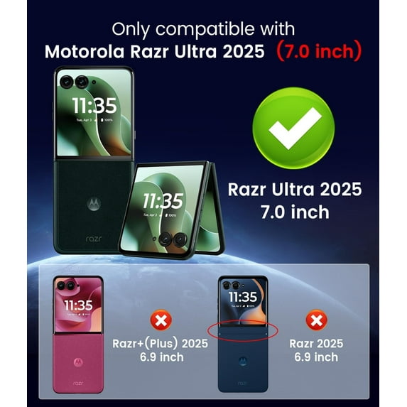 SHIQI-Magnetic for Motorola Razr Ultra 2025 Case, Compatible with ...