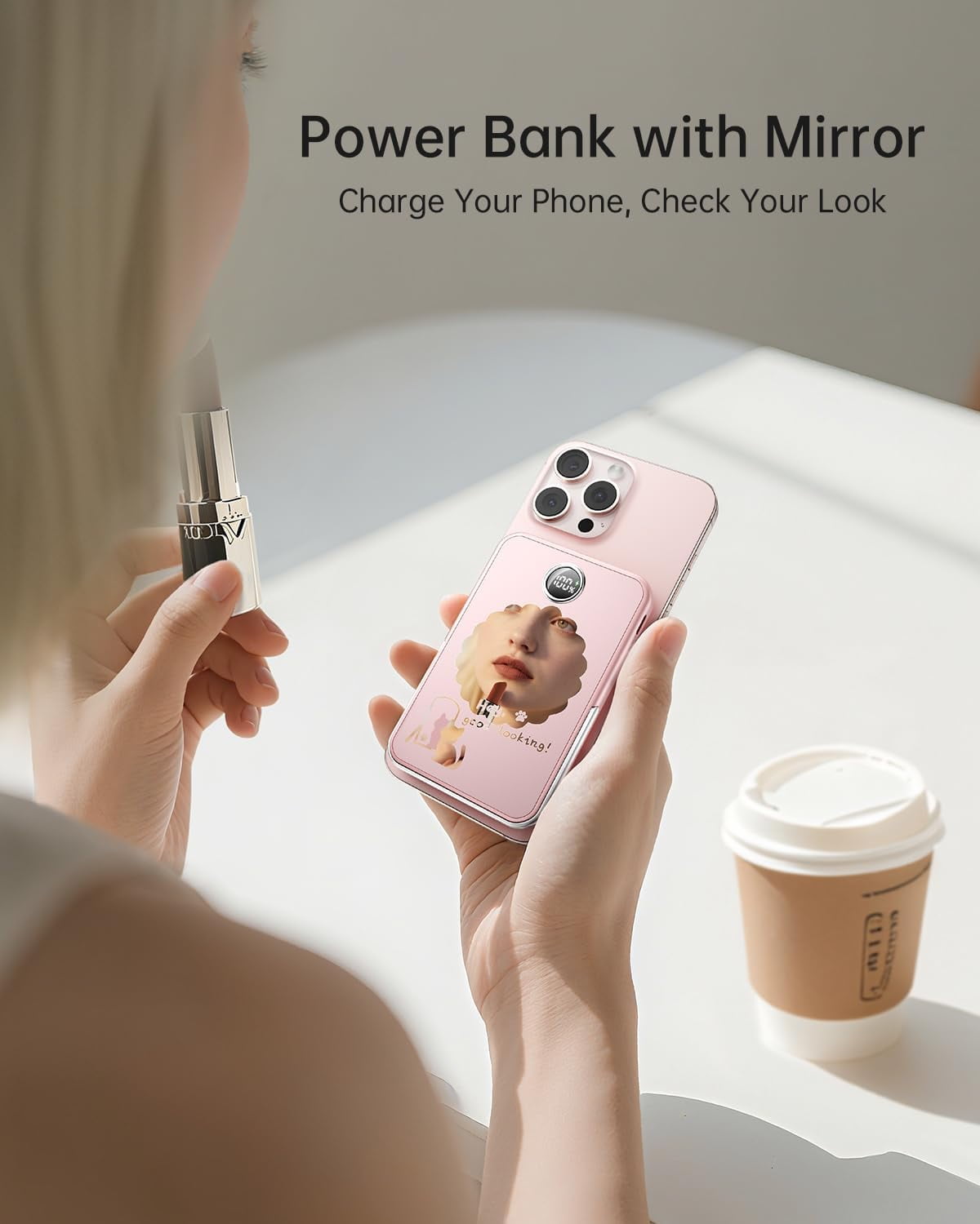 SHIQI-Magnetic Portable Charger 5,000mAh, Wireless Power Bank with ...