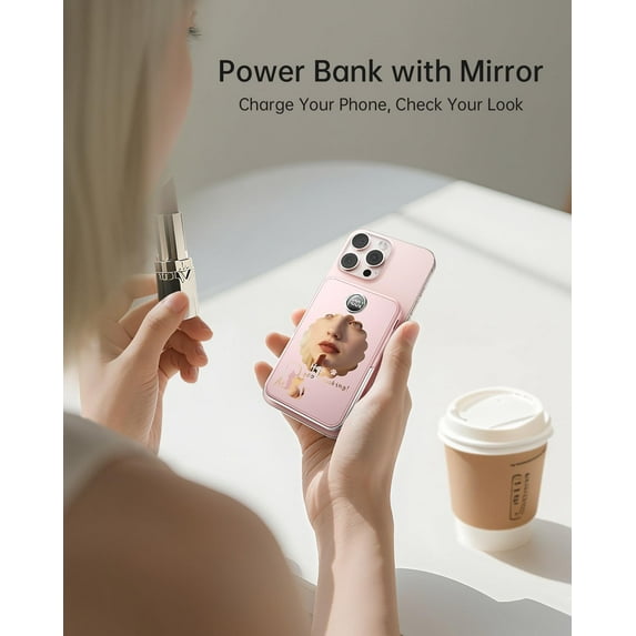 SHIQI-Magnetic Portable Charger 5,000mAh, Wireless Power Bank with ...