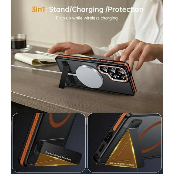 SHIQI-Magnetic for Samsung Galaxy S25 Ultra Case with Stand, Compatible ...