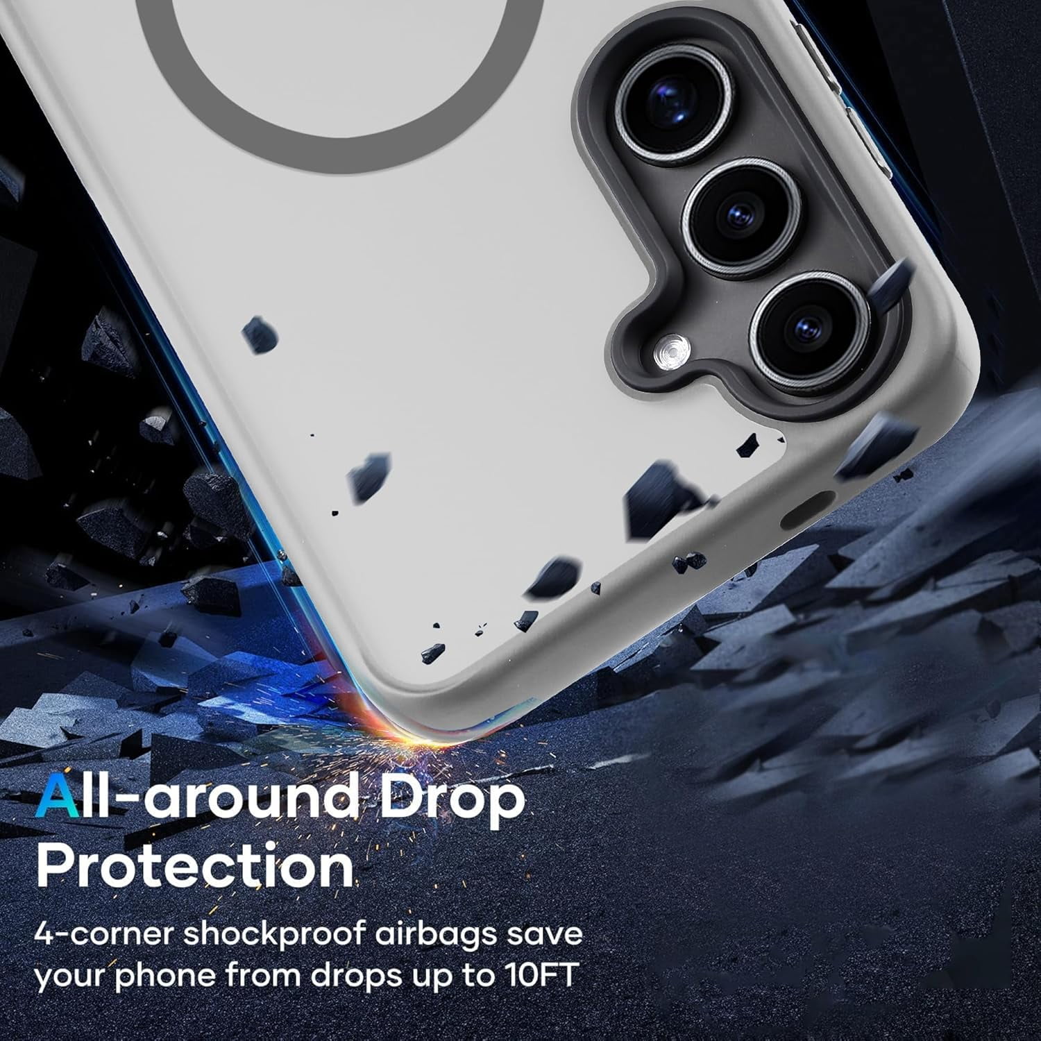 SHIQI-Magnetic Shockproof for Samsung Galaxy S25 Case,[18N Mighty ...