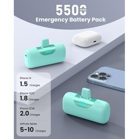 SHIQI-Mini Portable Charger for iPhone,Upgraded 22.5W PD Fast Charging ...