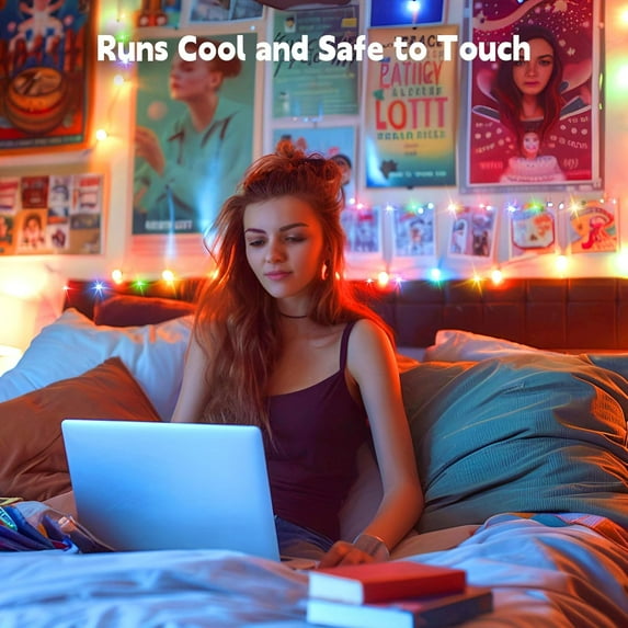 SHIQI-Multicolored Fairy String Lights, 33 Ft 100 Led Waterproof Starry ...