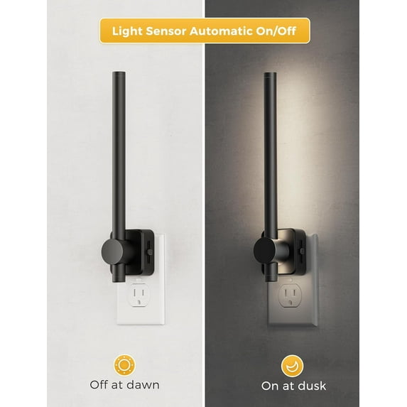 SHIQI-Night Light, 2 Pack Dimmable Night Lights Plug into Wall 0-200LM ...