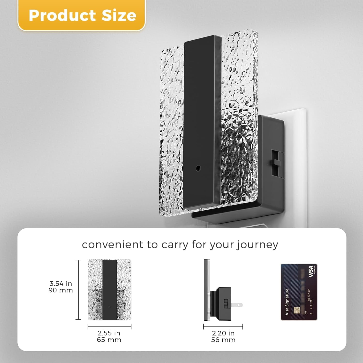 SHIQI-Night Lights Plug Into Wall, 2 Pack Night Light with Dusk-to-Dawn ...