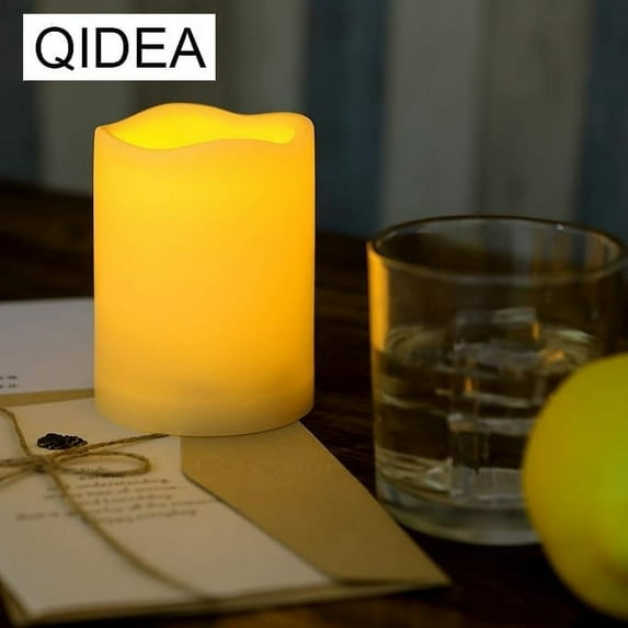 SHIQI-Outdoor Waterproof Battery Operated Flameless LED Pillar Candles ...