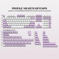 SHIQI-PBT Keycaps,White/Purple keycaps 60% 65% 100%, Japanese Style ...