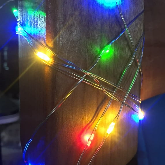 SHIQI-Pack 2 Indoor Battery-Operated Led String Lights with Timer,Mini ...