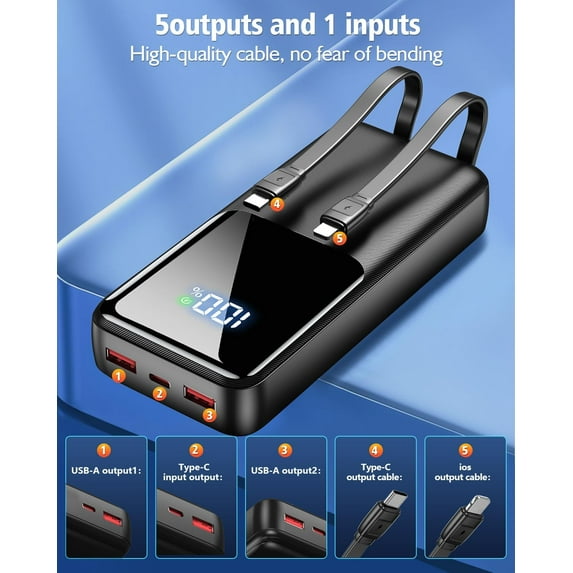 SHIQI-Portable Charger Power Bank - 40000mAh Fast Charging Powerbank ...