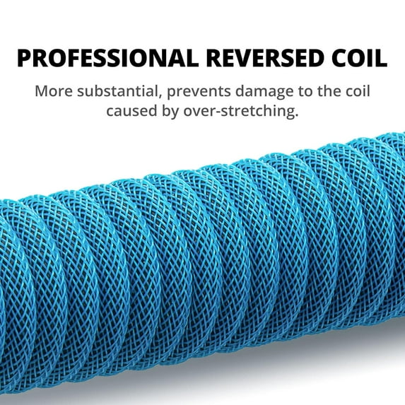 SHIQI-Pro Custom Coiled USB C Cable for Gaming Keyboard, Double-Sleeved ...