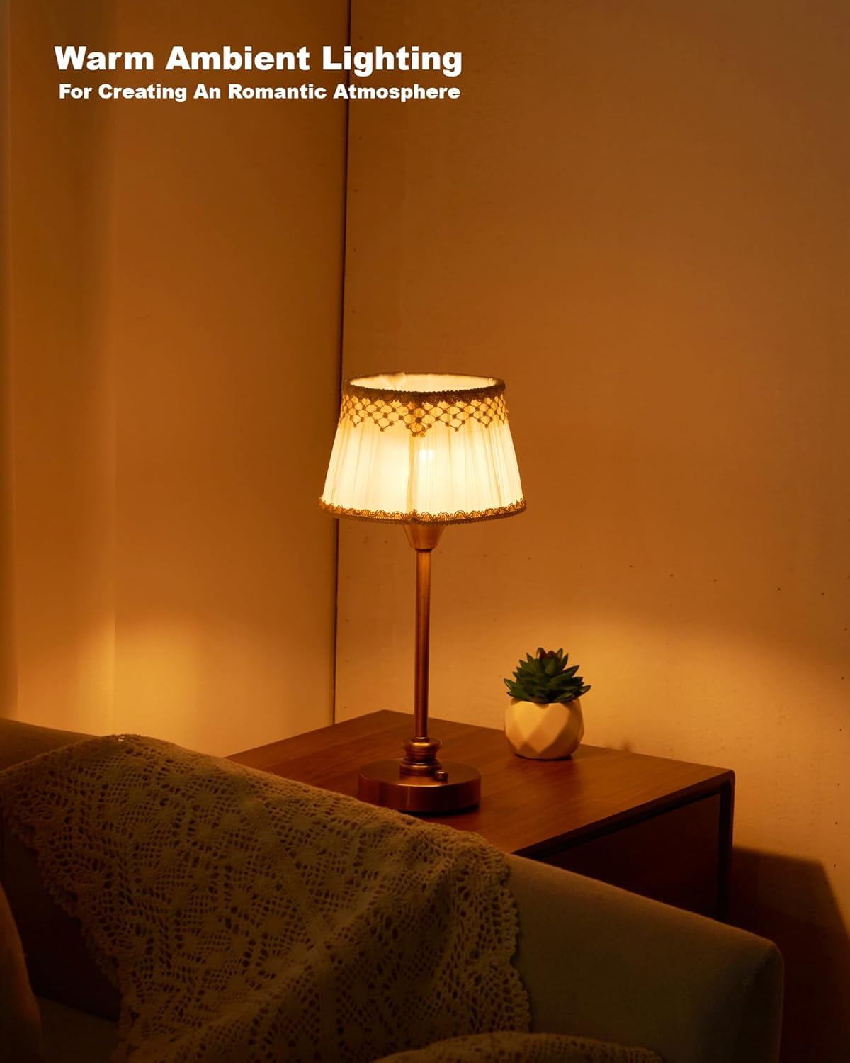 SHIQI-Rechargeable Cordless Lamp with Dimmer, Small Battery Operated ...