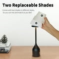 SHIQI-Rechargeable Cordless Table Lamp with 2-Pack Lampshades, 5200mAh ...