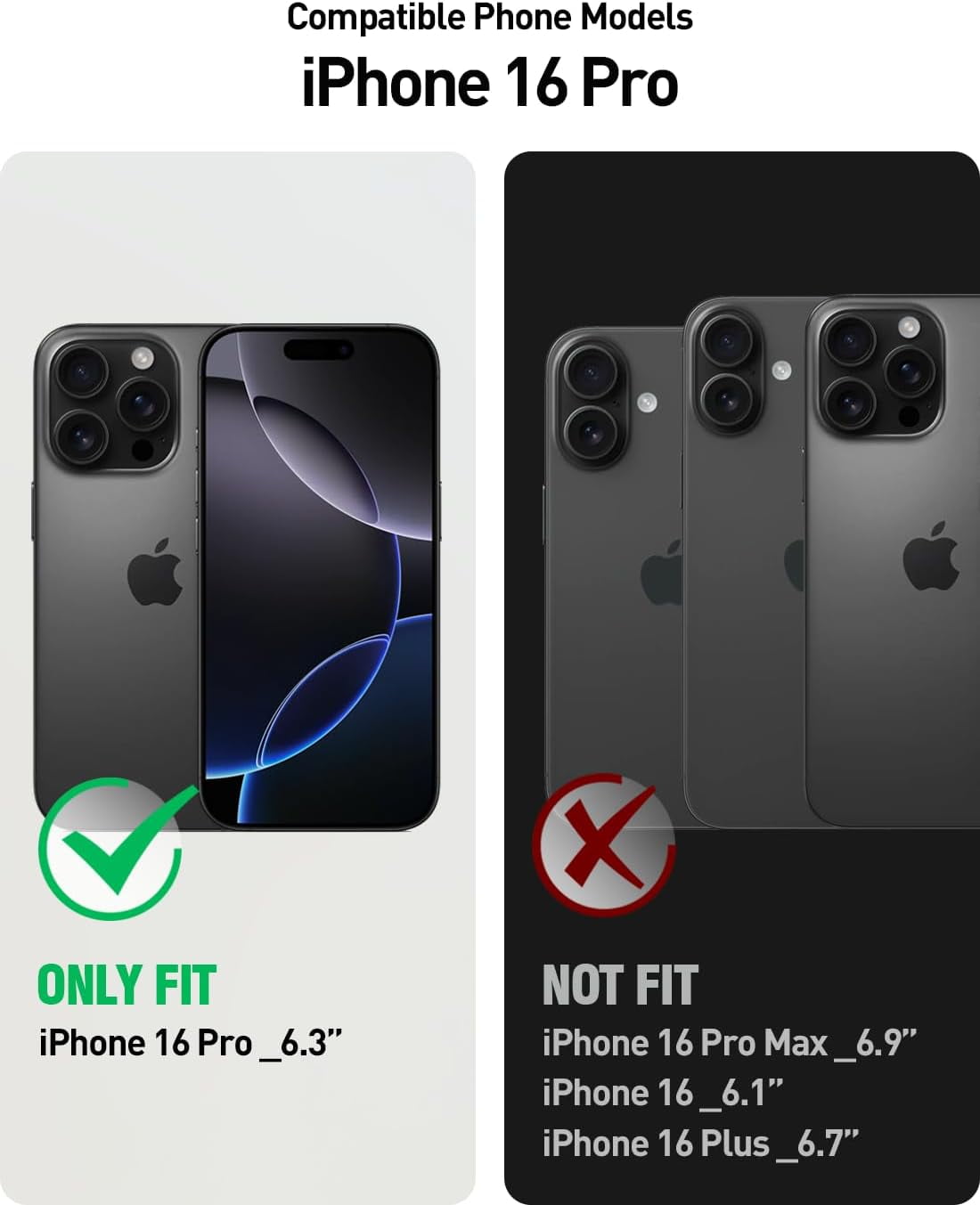 SHIQI-Revolution Case for iPhone 16 Pro 6.3 inch, [Slide Camera Cover ...