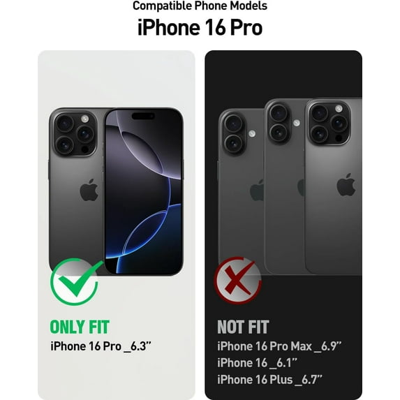 SHIQI-Revolution Case for iPhone 16 Pro 6.3 inch, [Slide Camera Cover ...