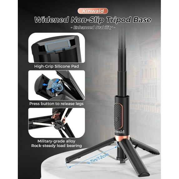 SHIQI-Selfie Stick Tripod for iPhone & Android, Portable Phone Tripod ...