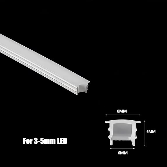SHIQI-Silicone LED Channel System, 16.4Ft/5M Through Free White 6x6mm ...