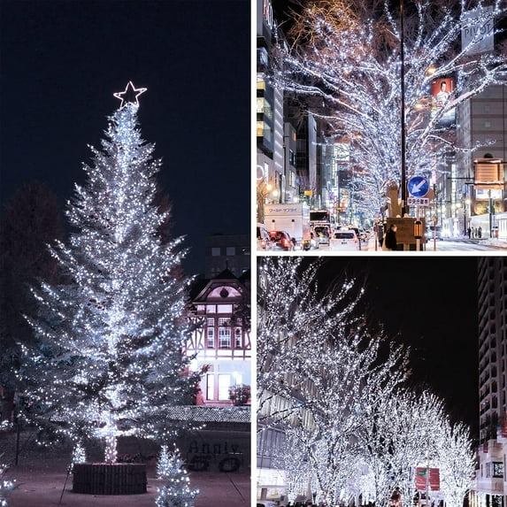 SHIQI-Solar Christmas String Lights Outside, 3 Pack Total 120FT 300 LED ...