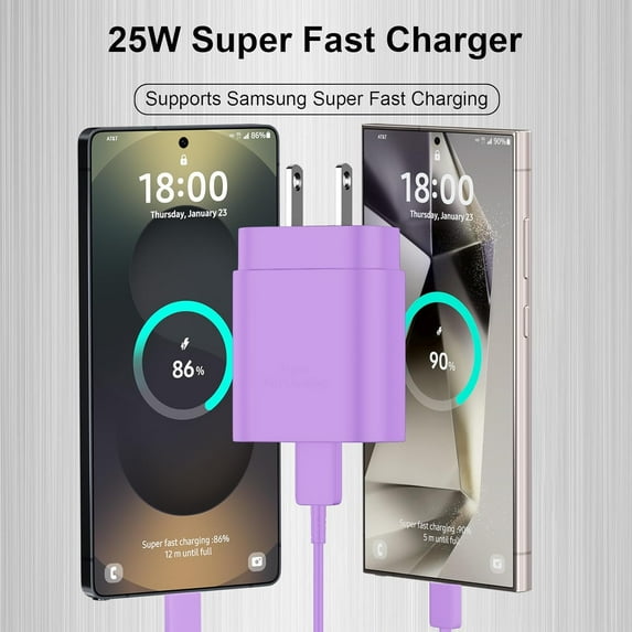 SHIQI-Super Fast Charger Type C,25W PD USB C Wall Charger Block & C to ...