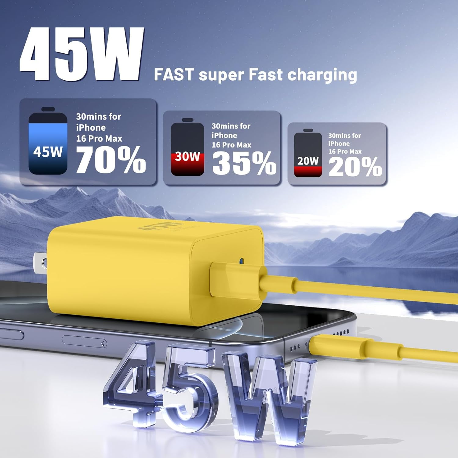 SHIQI-Super Fast Samsung Charger Type C,45W Dual Port USB C Fast ...