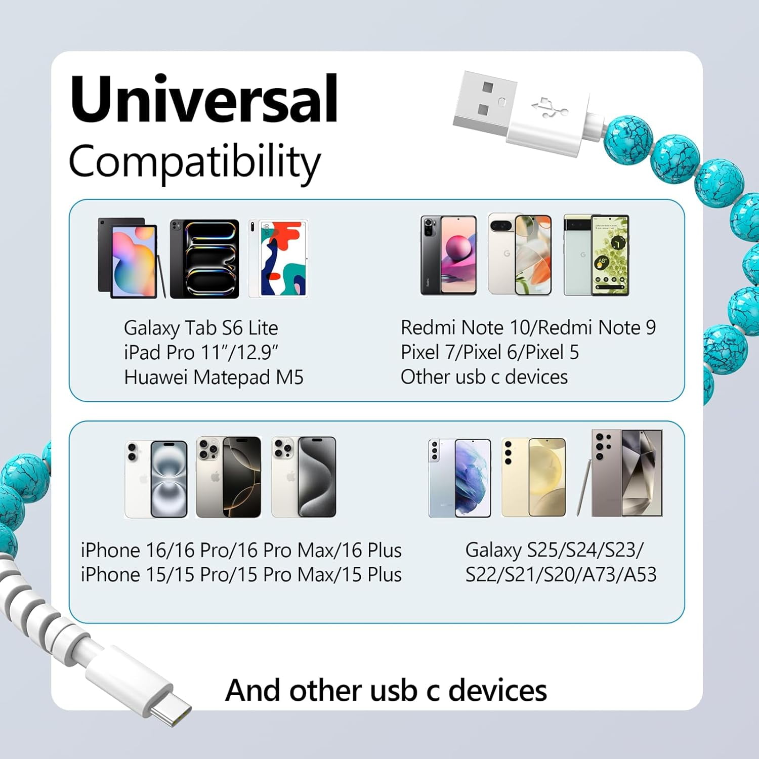 SHIQI-USB C Cable 3A USB to USB C Fast Charging Cable 3.3FT Durable ...