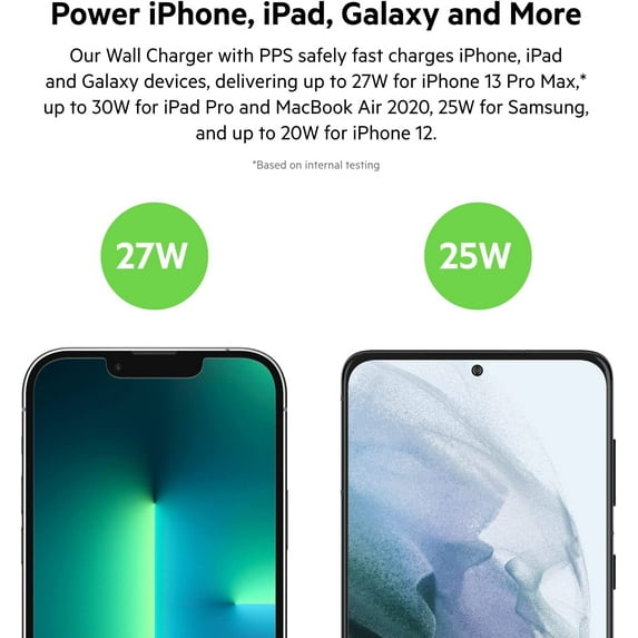 SHIQI-USB C Charger Block 30W, Fast Charging - iPhone 17, Air, Pro, Pro ...