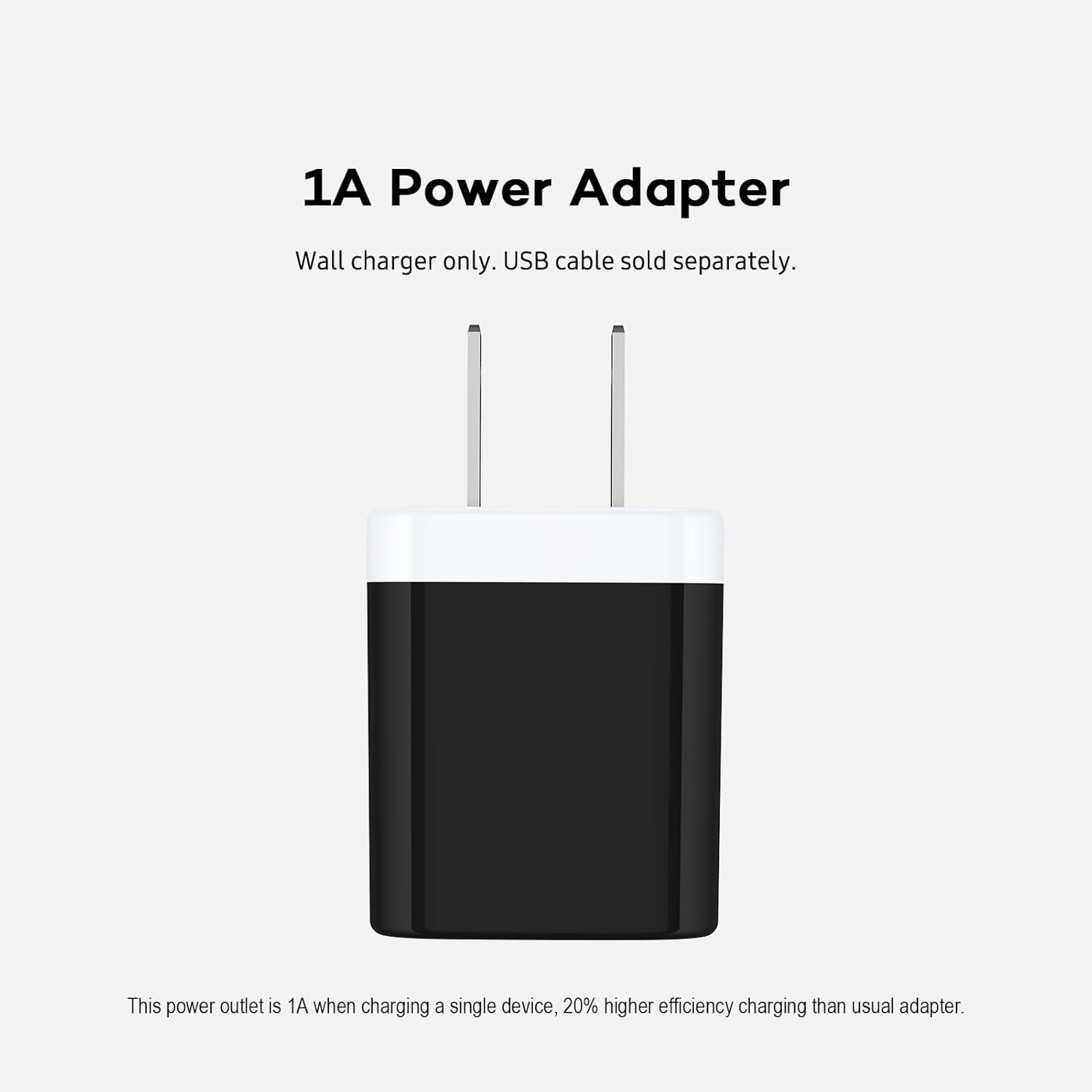 SHIQI-USB Charger Wall Plug, 5Pack-1Port Fast Charging Outlet AC Power ...