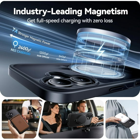 SHIQI-Ultra-Magnetic Stand for iPhone 17 Case [Military Drop Protection ...