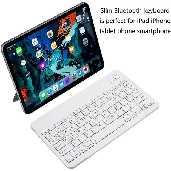 SHIQI-Ultra-Slim Bluetooth Keyboard Portable Mini Wireless Keyboard ...